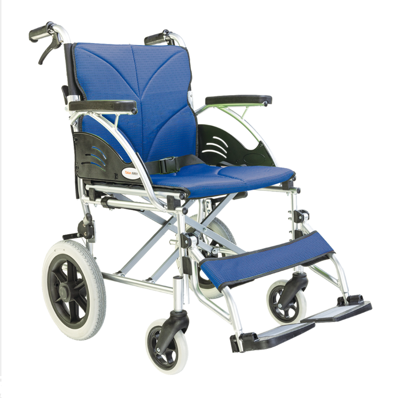 Lightweight Manual Wheelchair – Mesh Seat, Flip-Up Footplates, 12″ Wide ...